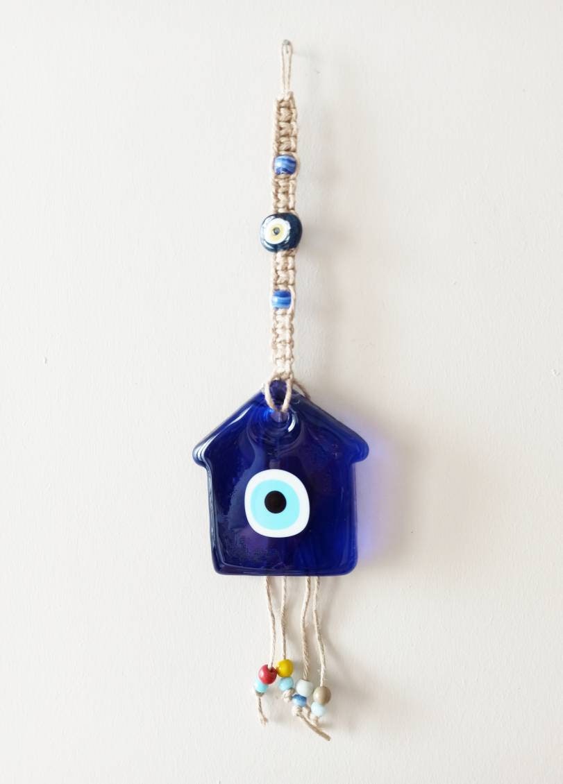 Evil Eye Wall Hanging, New Home Gift, House Shaped Decor, Wedding ...