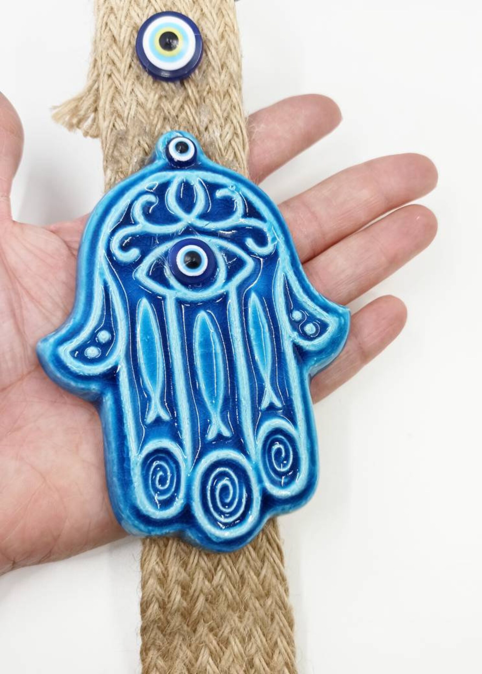 Hamsa Wall Hanging Hamsa and Evil Eye Hamsa Home Blessing - Etsy