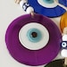 Evil Eye for Home Purple Evil Eye Hanging Fused Glass Art - Etsy
