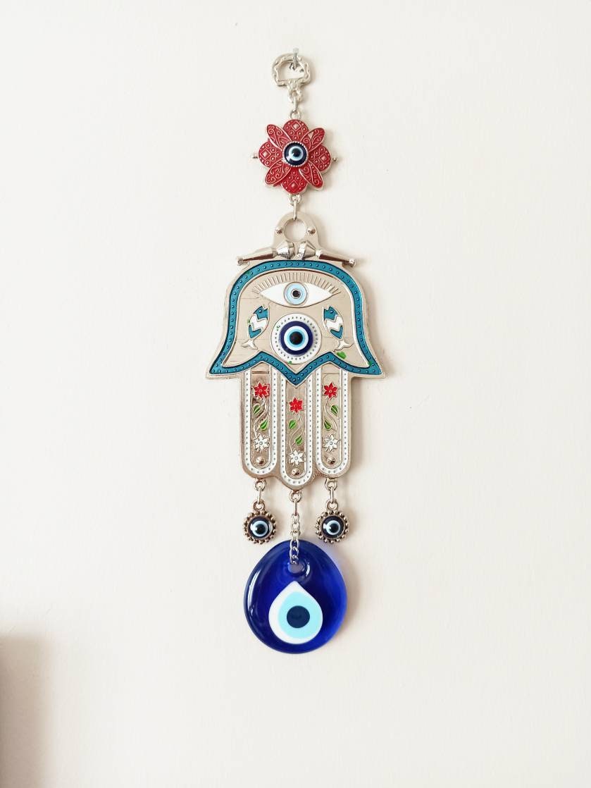 Hamsa Wall Art, Hamsa Hand With Evil Eye, Evil Eye Decor, Hamsa Wall ...