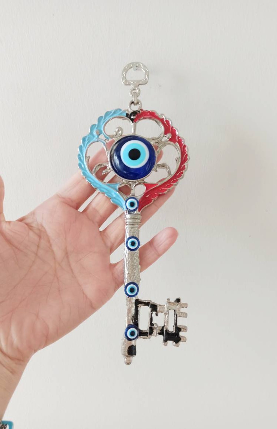 Key Wall Decor Evil Eye Decor Skeleton Key Rustic Home - Etsy