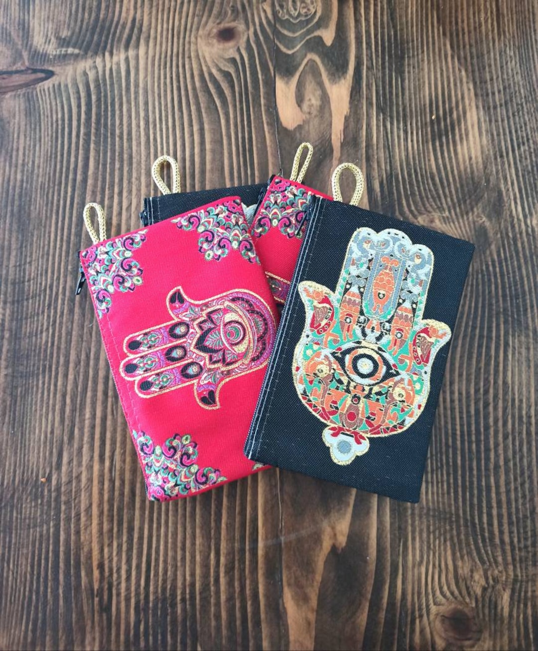 Hamsa Coin Purse, Small Bag Organiser, Fabric Wallet, Hamsa Woven ...