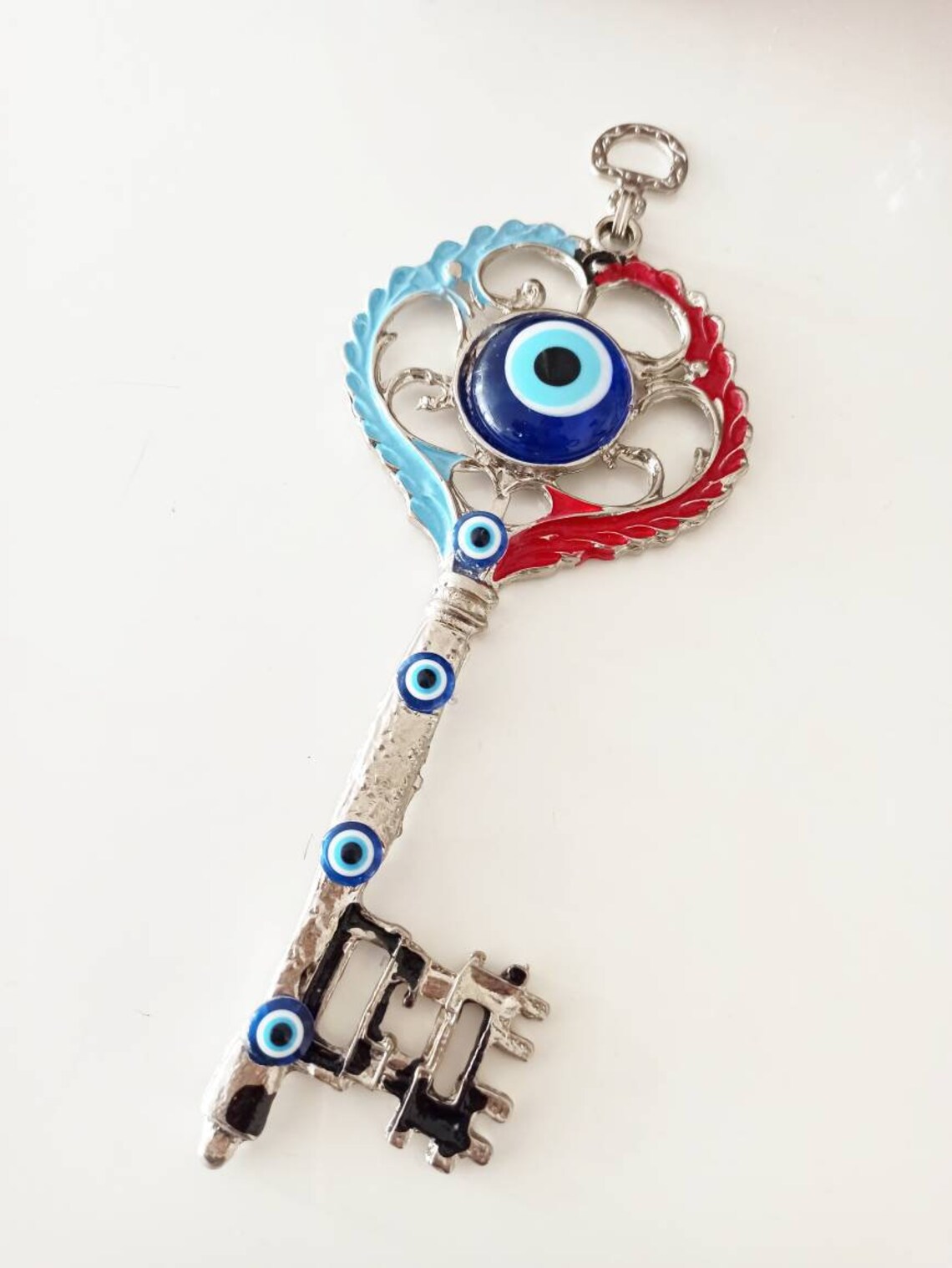 Key Wall Decor, Evil Eye Decor, Skeleton Key, Rustic Home Decor ...
