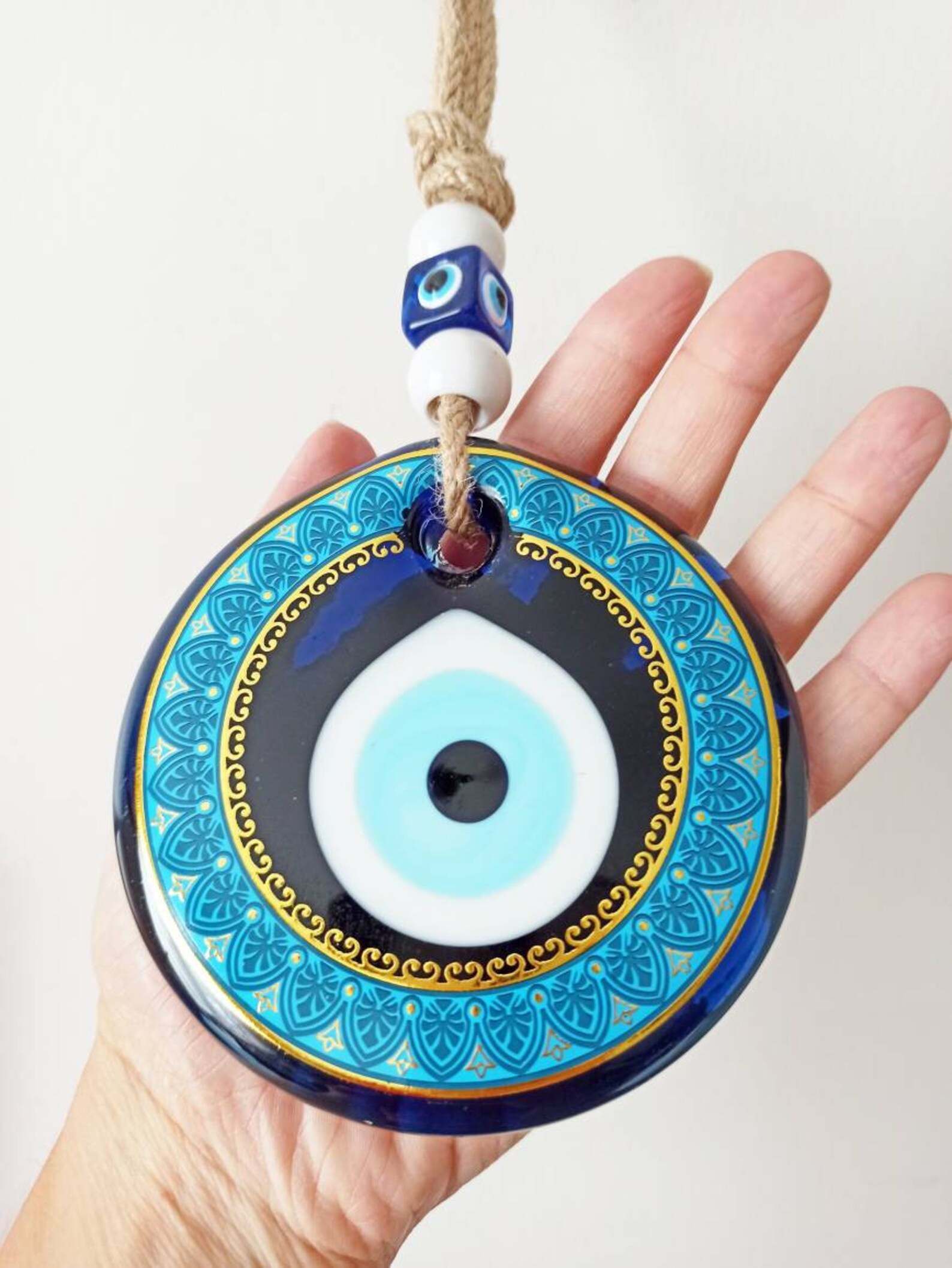 Evil Eye Wall Hanging Turkish Eye Decor Nazar Amulet Blue | Etsy
