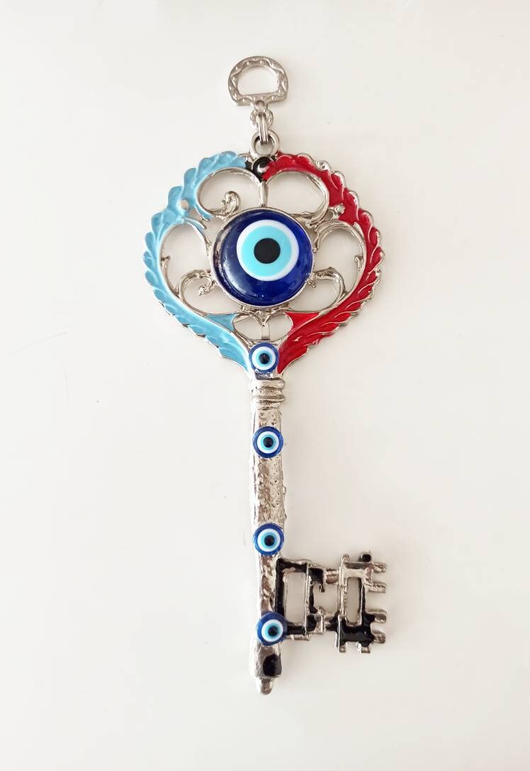Key Wall Decor Evil Eye Decor Skeleton Key Rustic Home - Etsy