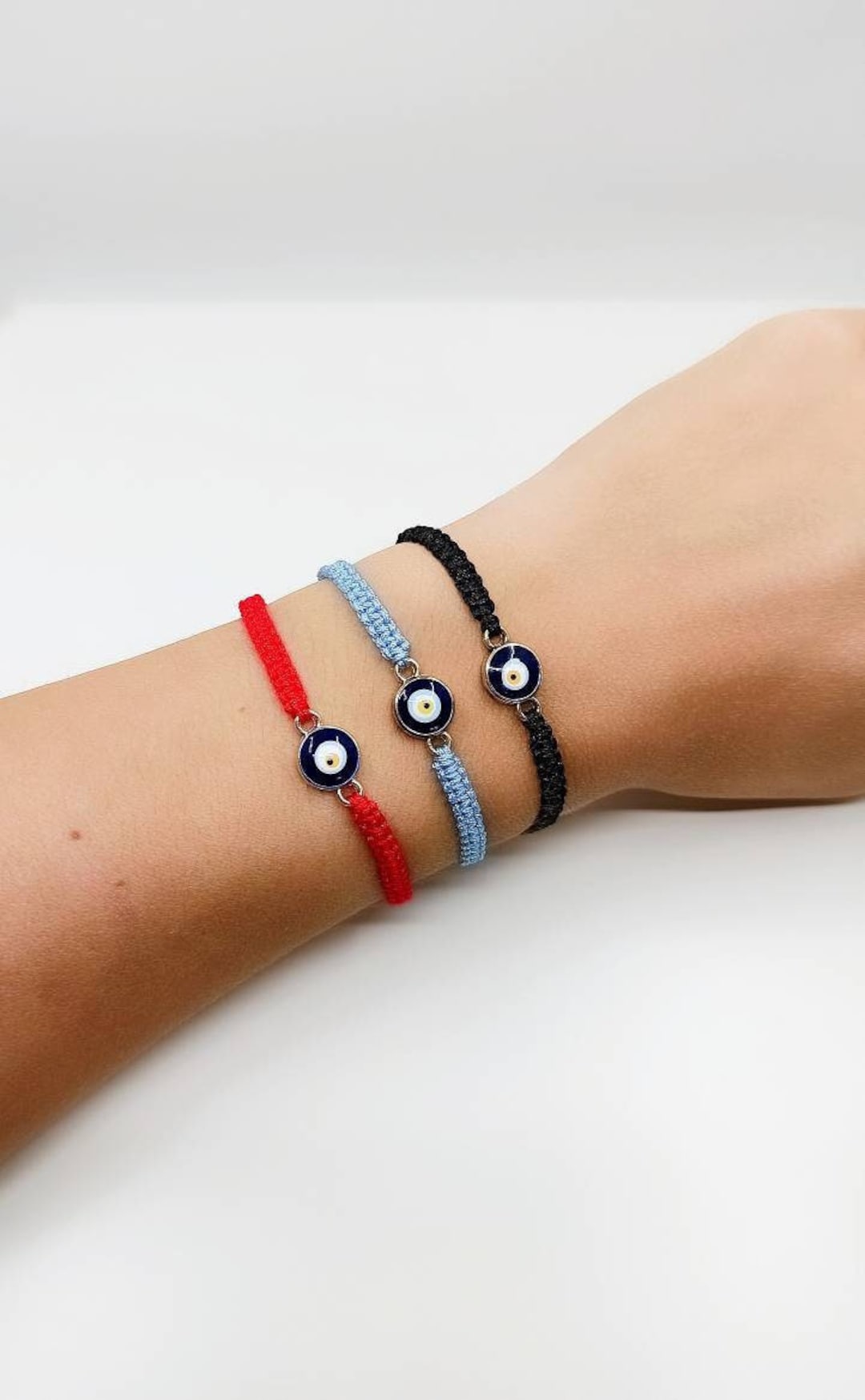 Evil Eye String Bracelet Adjustable Macrame Evil Eye - Etsy