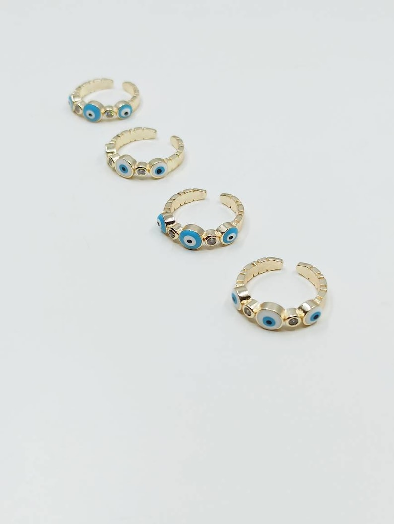 Evil Eye Rings, Adjustable Ring, Evil Eye Jewelry, Turkish Eye Ring ...