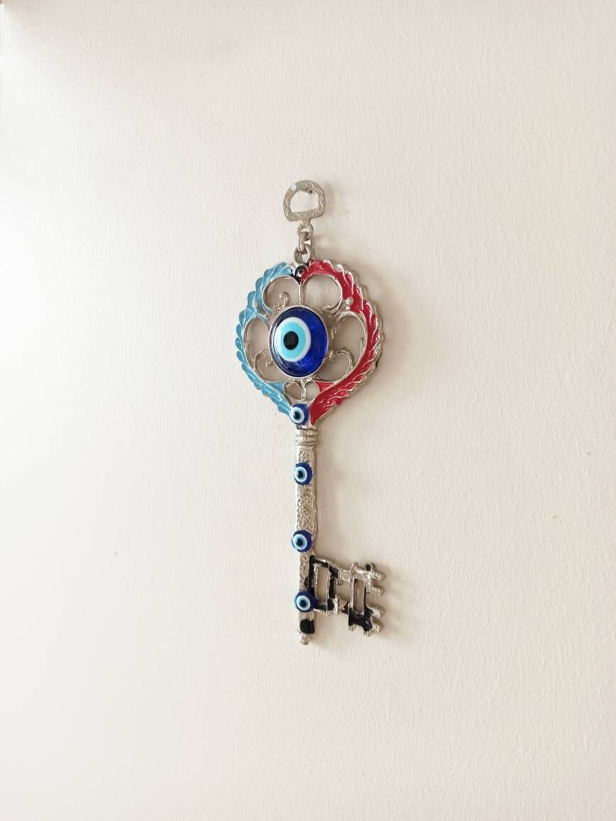 Key Wall Decor Evil Eye Decor Skeleton Key Rustic Home - Etsy