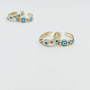 Evil Eye Rings, Adjustable Ring, Evil Eye Jewelry, Turkish Eye Ring ...