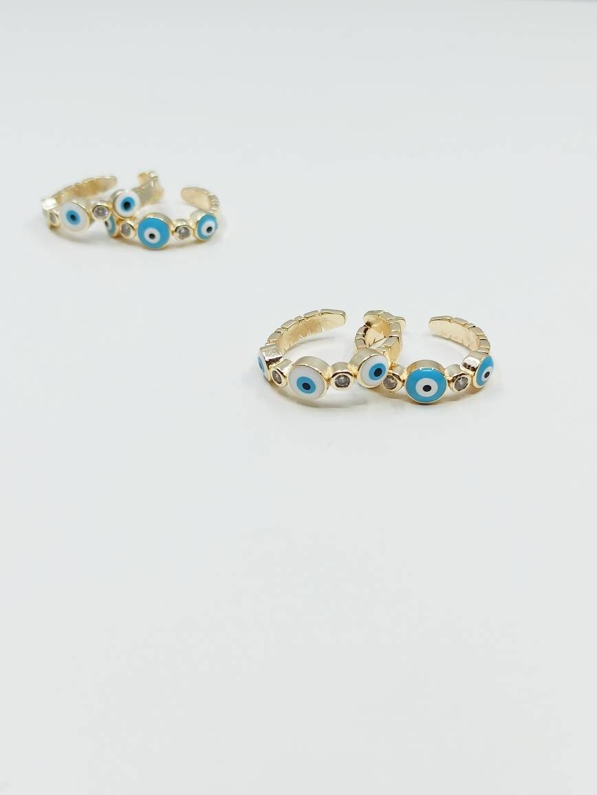 Evil Eye Rings Adjustable Ring Evil Eye Jewelry Turkish Eye | Etsy