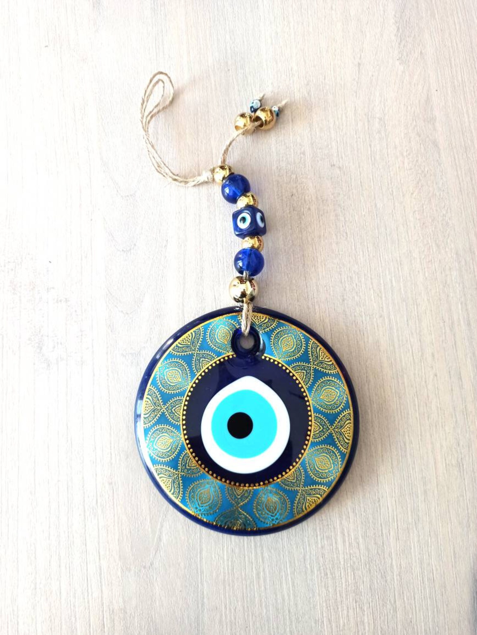 Large Round Bead Large Evil Eye Decor Turkish Eye Hanging - Etsy