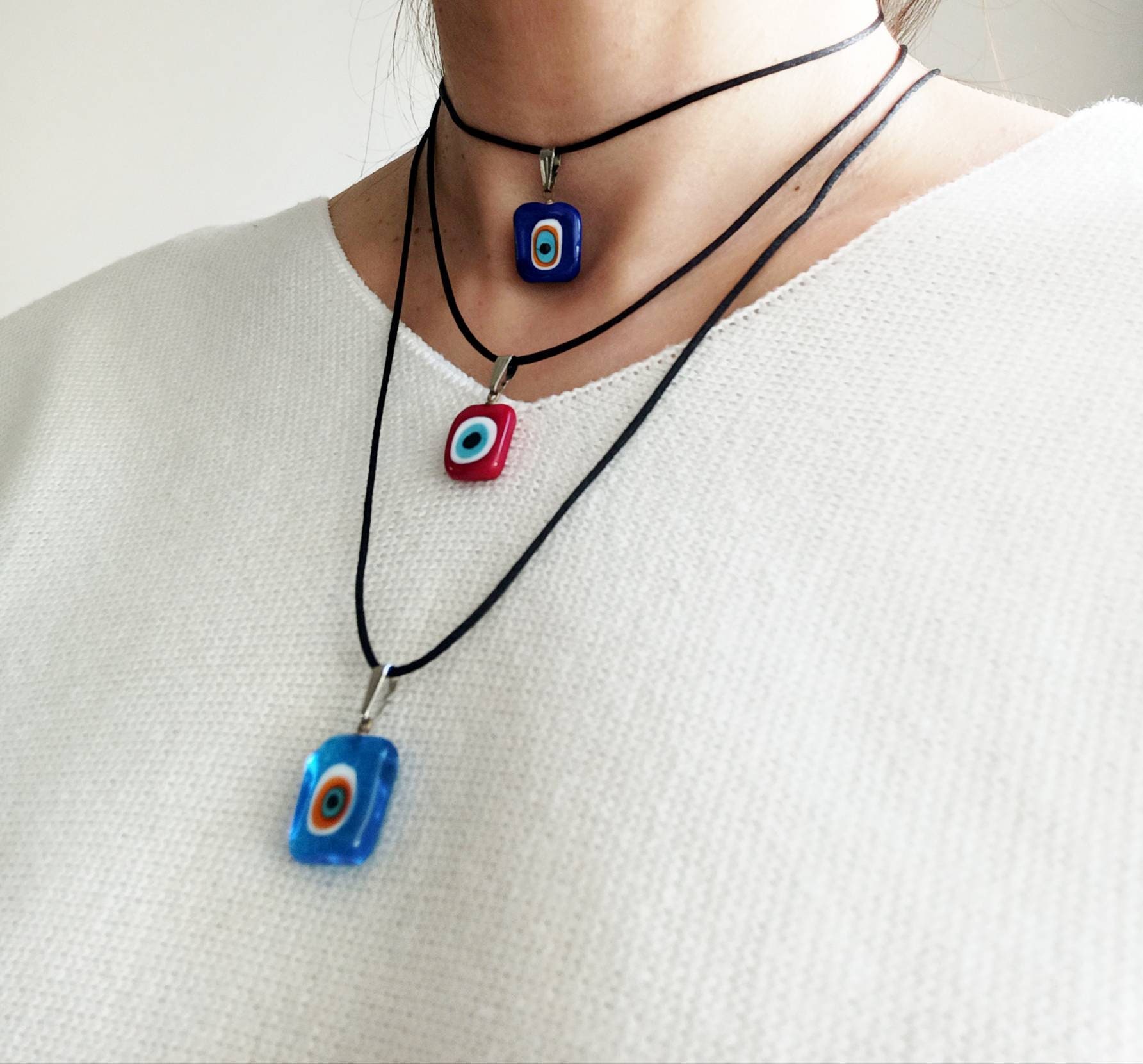 Evil Eye Necklace Evil Eye Boho Evil Eye Choker Beaded | Etsy