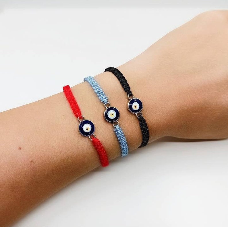 Evil Eye String Bracelet Adjustable Macrame Evil Eye - Etsy