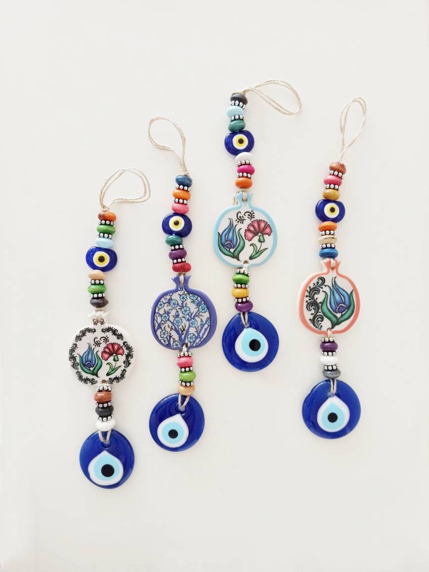 Evil Eye Wall Hanging Pomegranate Decor Turkish Eye Decor | Etsy