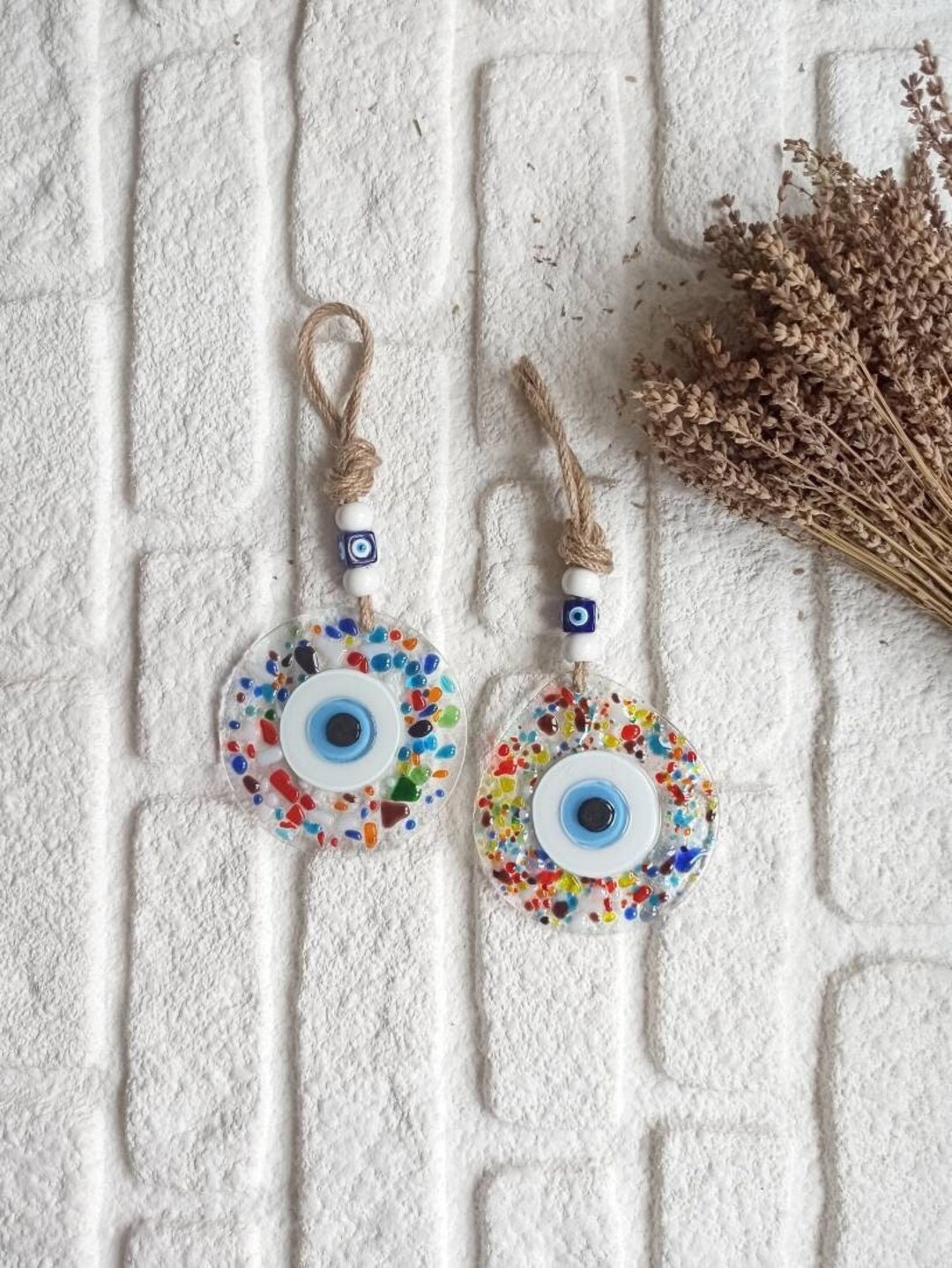 Stained Glass Window Hanging, Evil Eye Home Decor, Evil Eye Wall ...