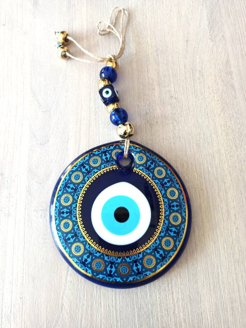 Large Round Bead Large Evil Eye Decor Turkish Eye Hanging - Etsy