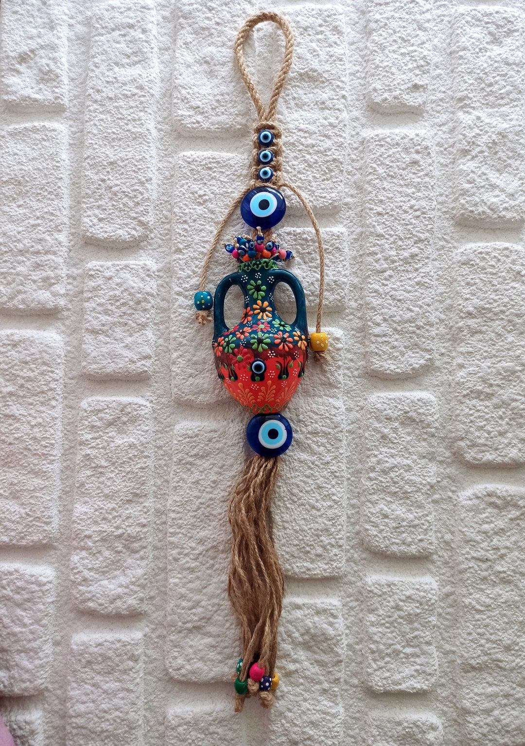 Evil Eye Wall Hanging, Turkish Decor, Nazar, Ceramic Decor, Ceramic ...