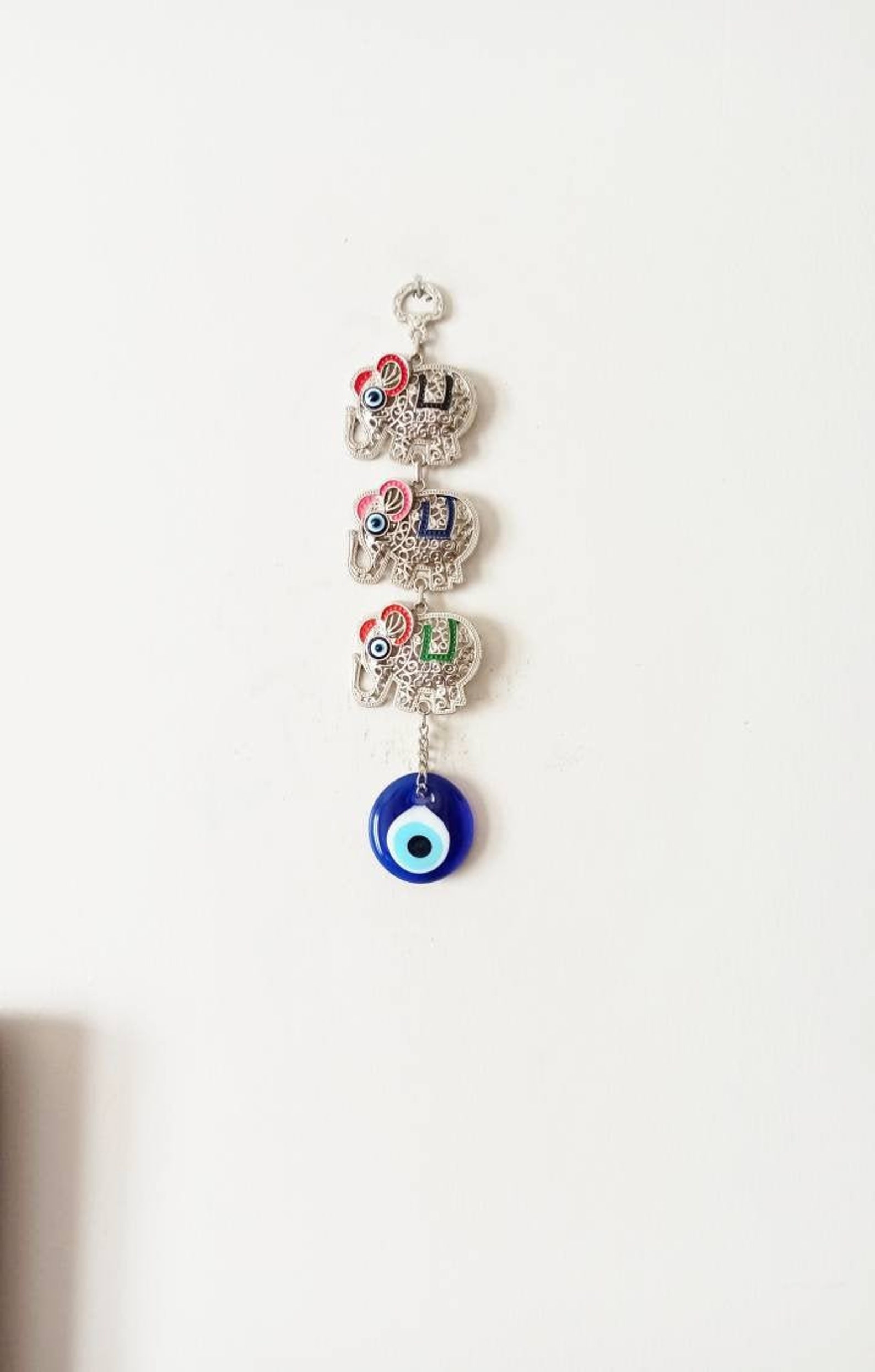 Elephant Wall Hanging, Evil Eye Wall Decor, Protection Home Decor ...