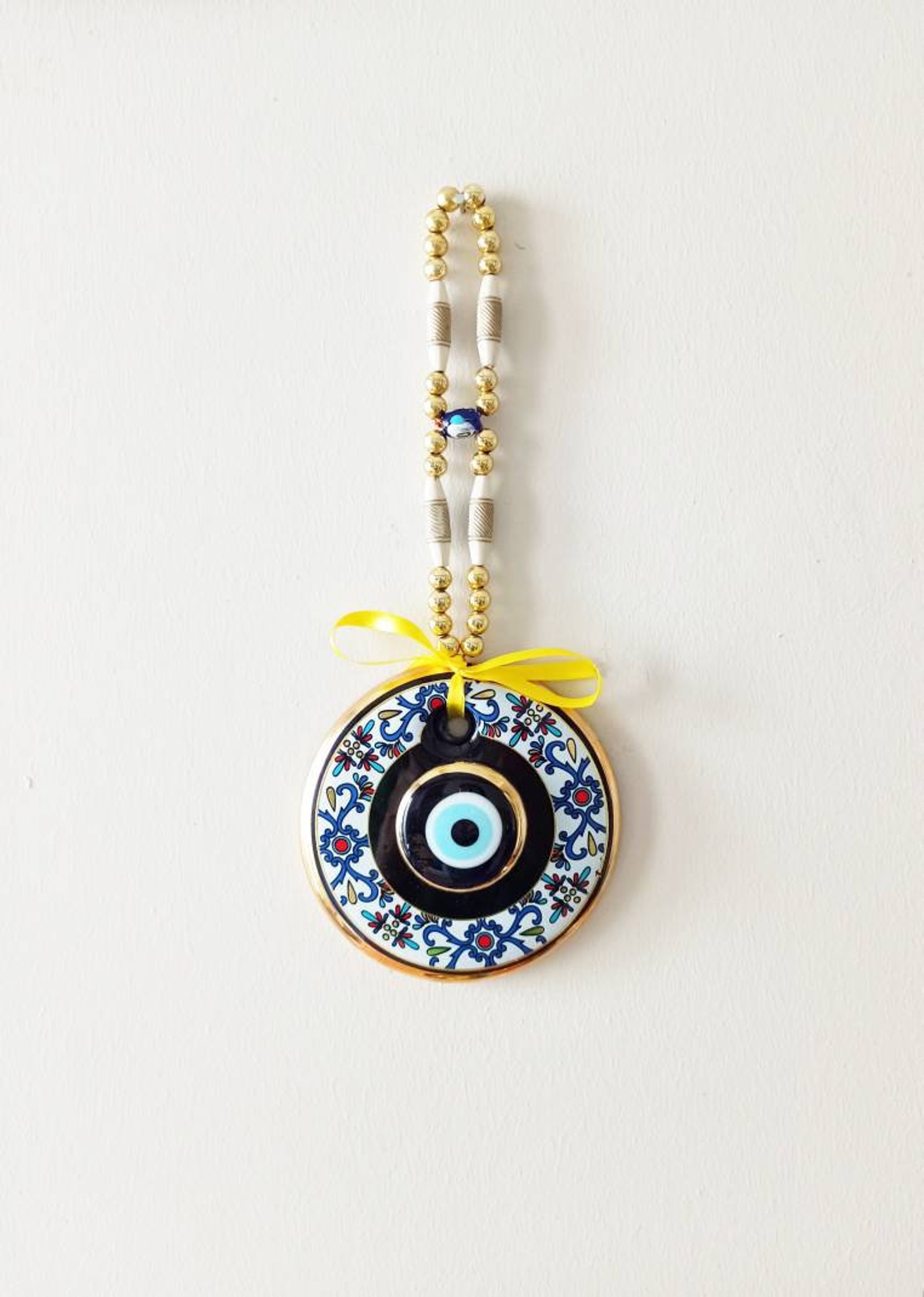 Large Evil Eye Decor, Glass Evil Eye Hanging, Evil Eye Art, Turkish ...