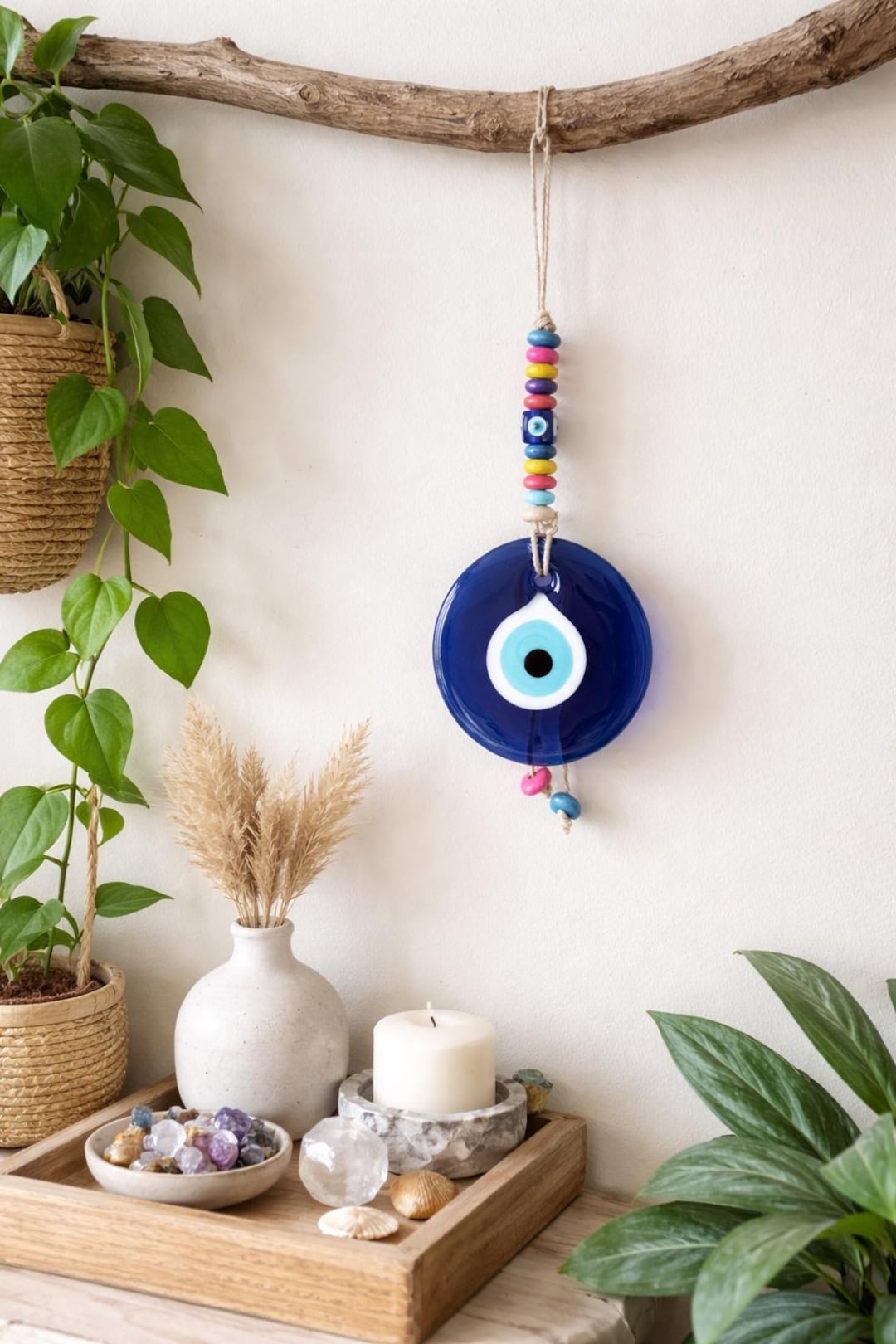 Evil Eye Wall Hanging: Turkish Bead, Nazar Amulet, Blue Evil Eye, Greek ...