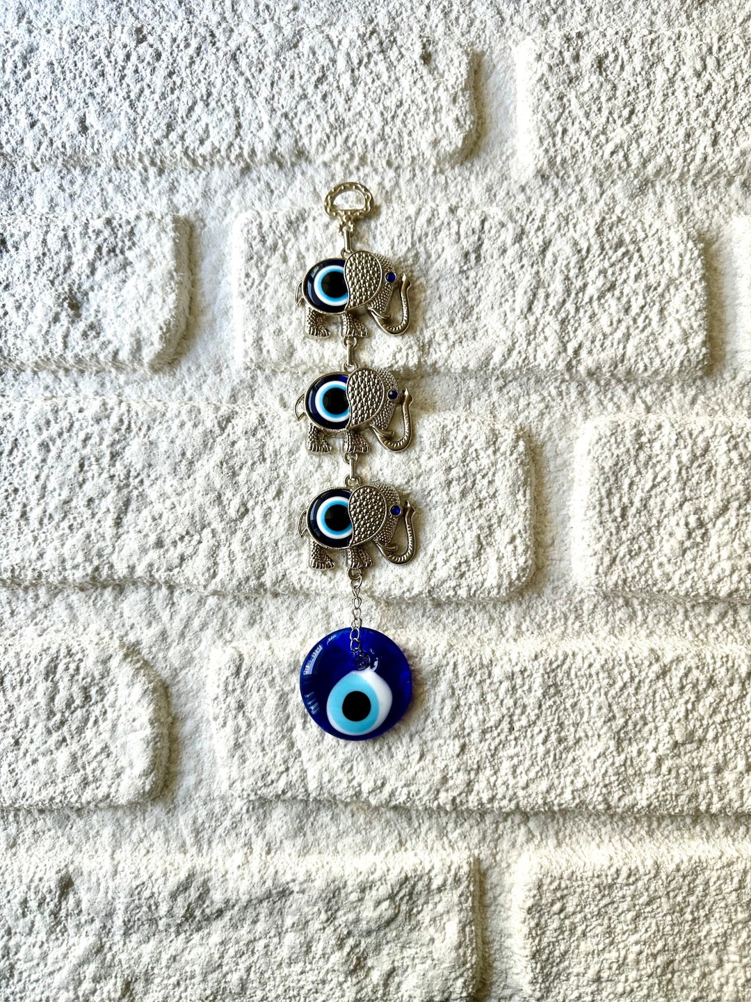 Elephant Wall Hanging, Evil Eye Wall Decor, Protection Home Decor ...