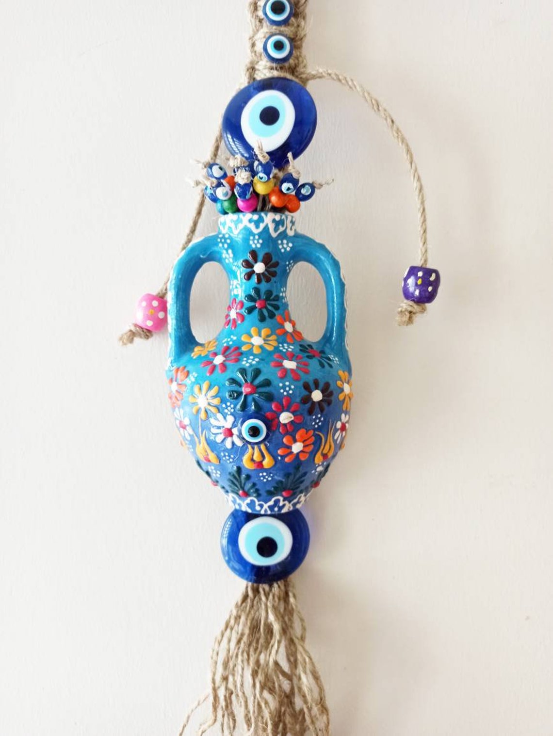 Evil Eye Wall Hanging Turkish Decor Nazar Ceramic Decor - Etsy