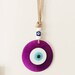 Evil Eye for Home Purple Evil Eye Hanging Fused Glass Art - Etsy