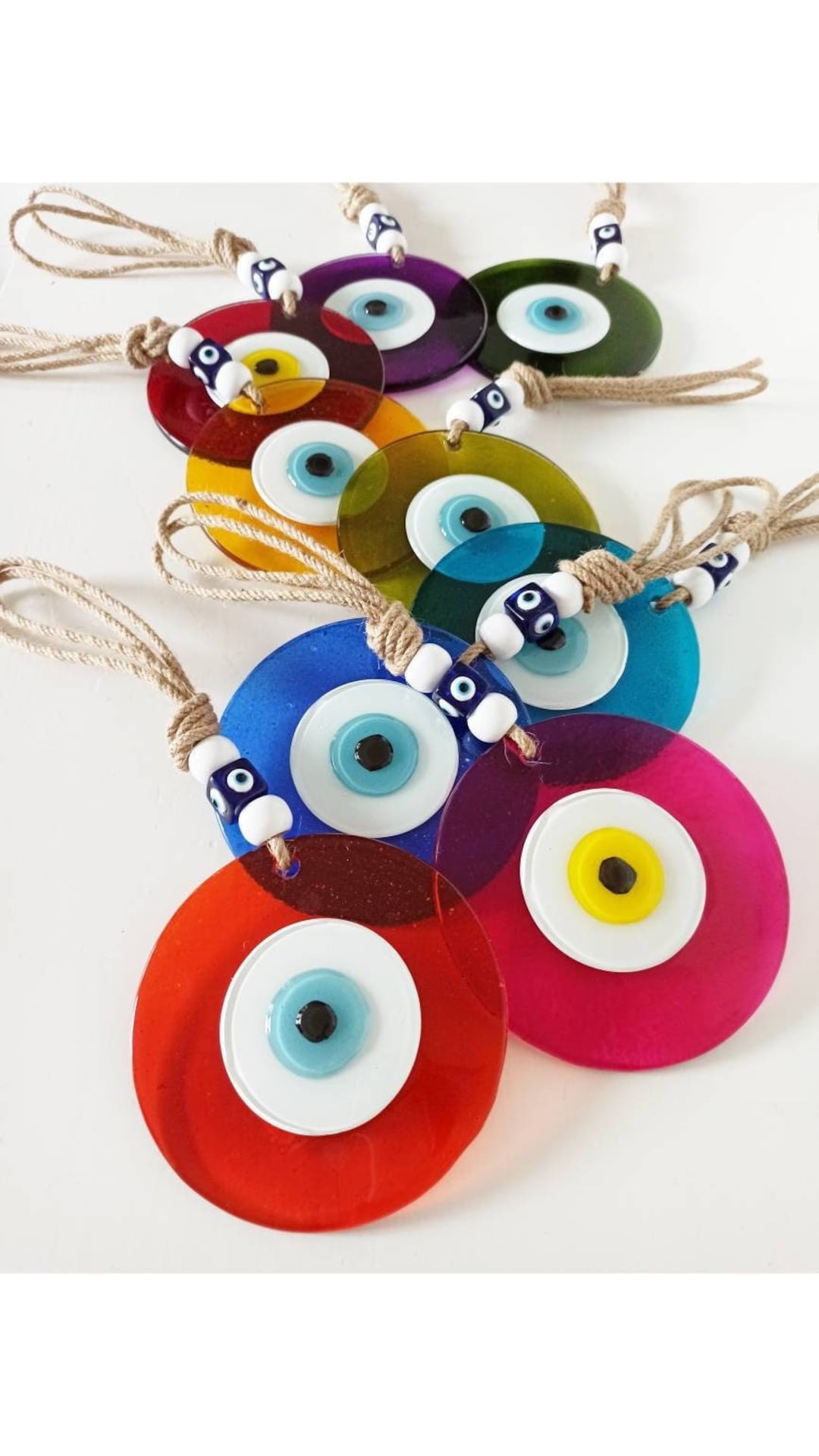 Evil Eye Wall Hanging Stained Glass Evil Eye Fused Glass - Etsy