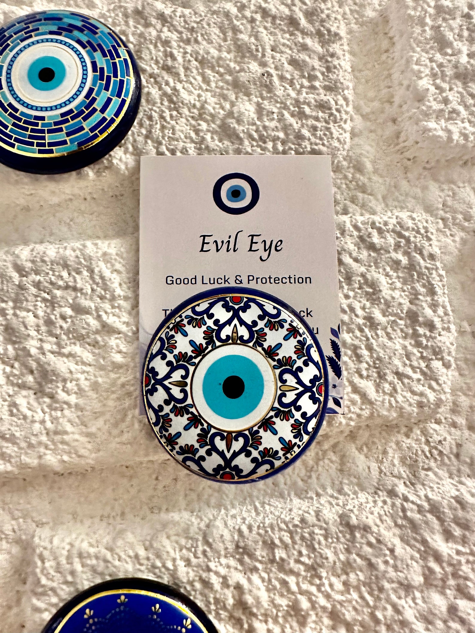 Evil Eye Magnet, House Protection, Fridge Magnet, New Home Gifts, Glass ...