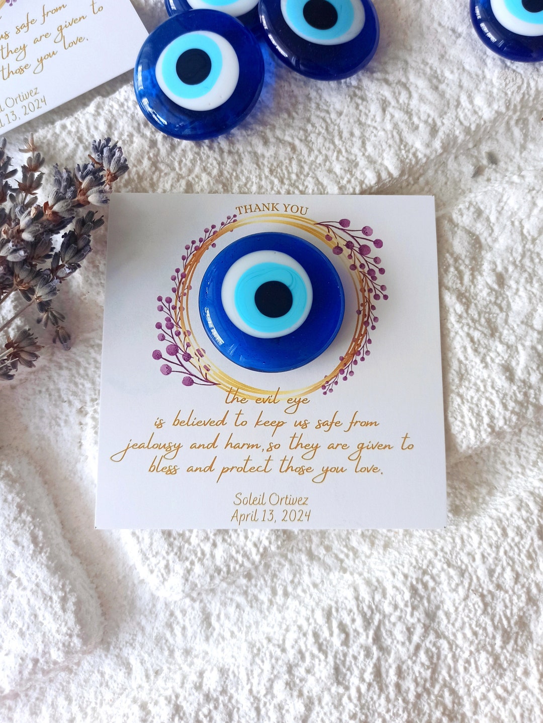 Personalized Evil Eye Magnet Favors, Wedding Favors for Guests, Unique ...