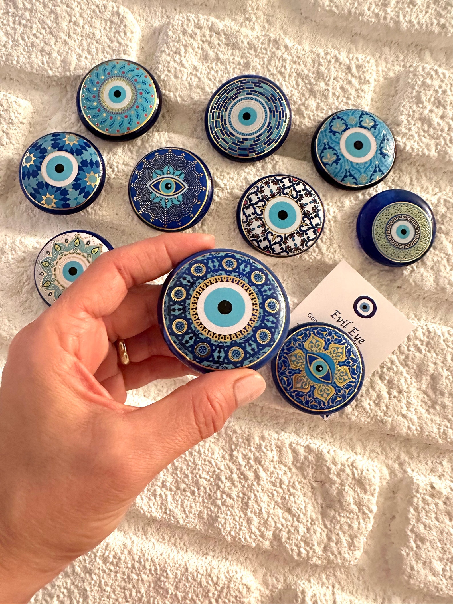 Evil Eye Magnet, House Protection, Fridge Magnet, New Home Gifts, Glass ...