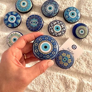 Evil Eye Magnet, House Protection, Fridge Magnet, New Home Gifts, Glass ...