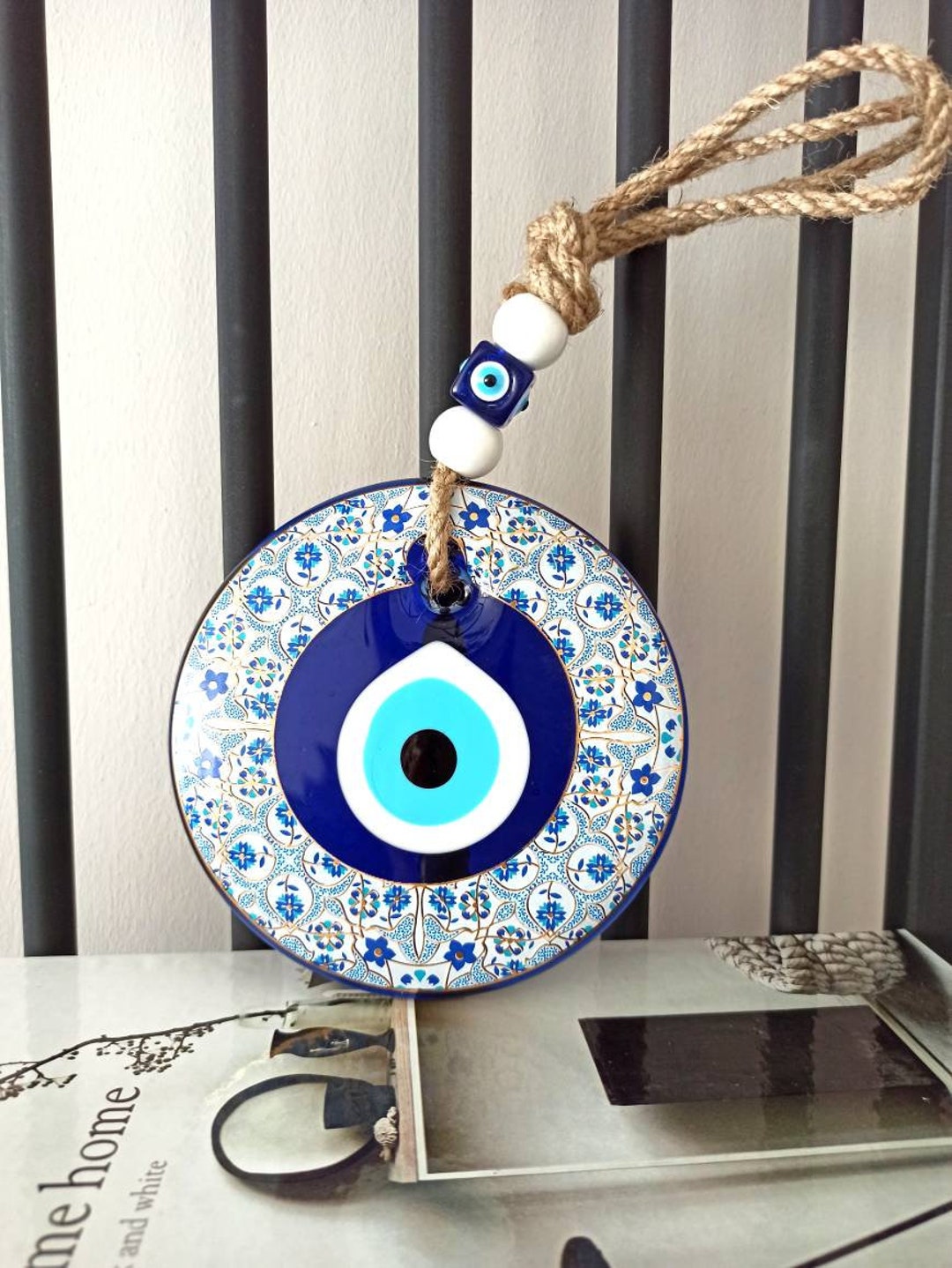 Large Evil Eye Wall Hanging Blue Evil Eye Decor Turkish Eye - Etsy