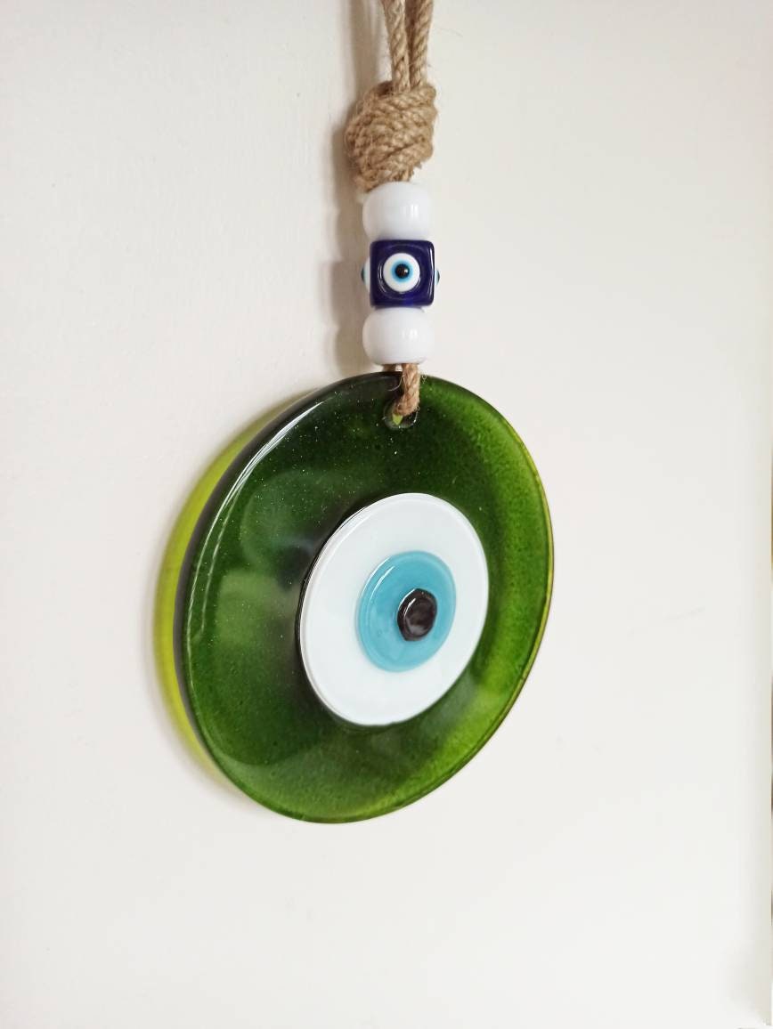 Evil Eye Wall Hanging Stained Glass Evil Eye Fused Glass | Etsy