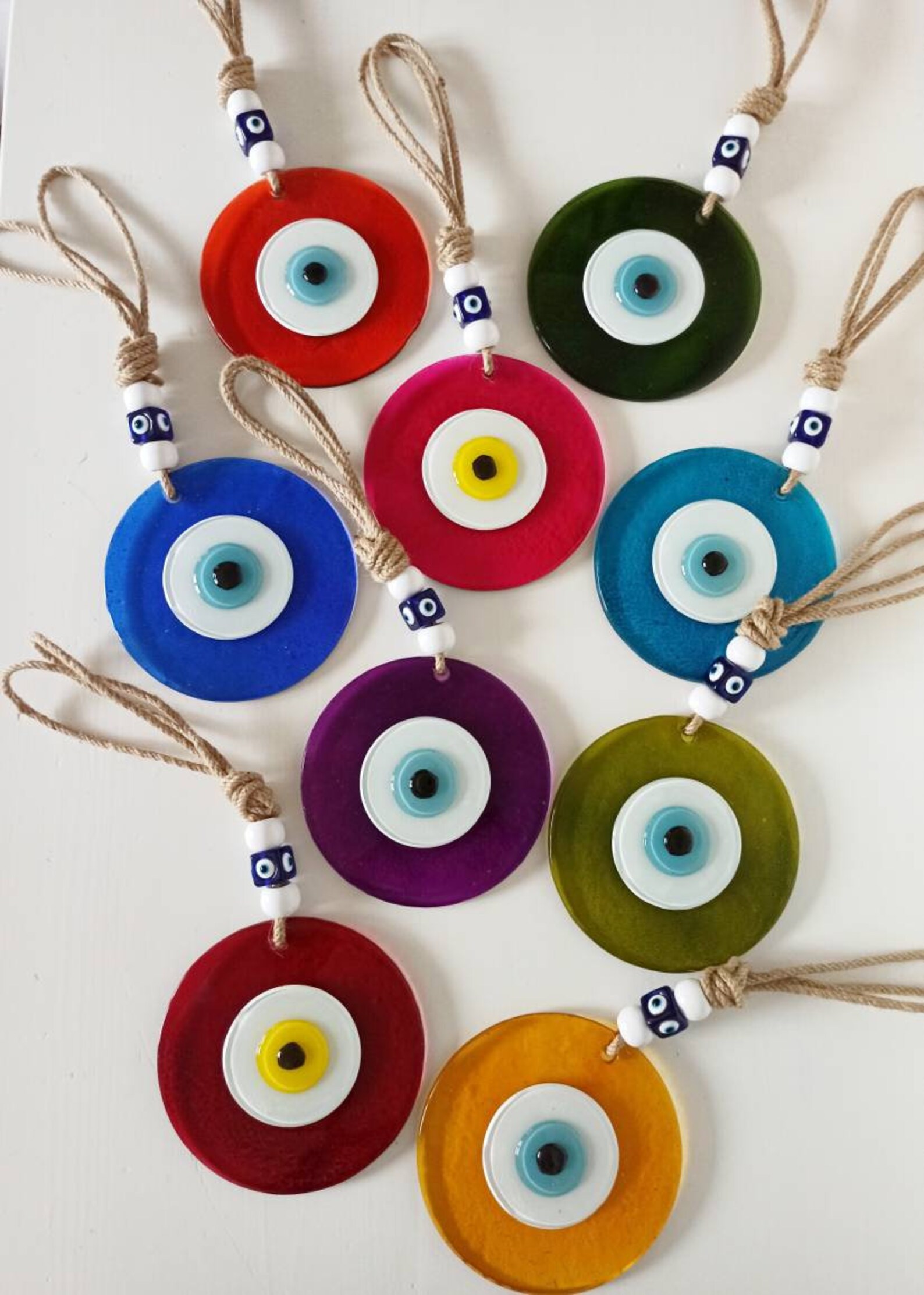 Evil Eye Wall Hanging Stained Glass Evil Eye Fused Glass - Etsy