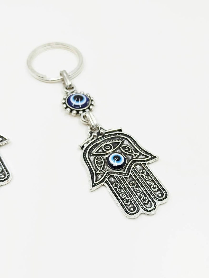 Hamsa Keychain Evil Eye Keychain Hamsa Hand Accessory Hand - Etsy