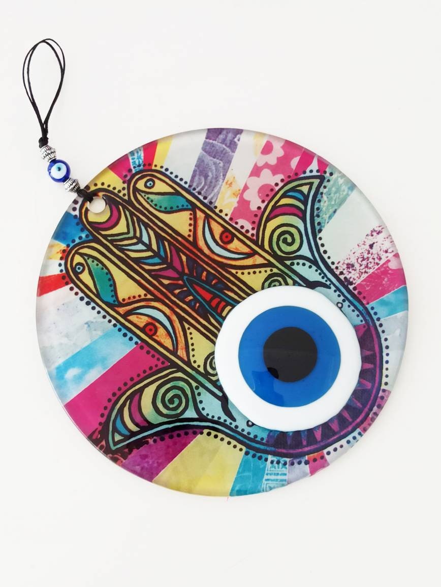 Hamsa Wall Art Hamsa Home Blessing Evil Eye and Hamsa Wall | Etsy