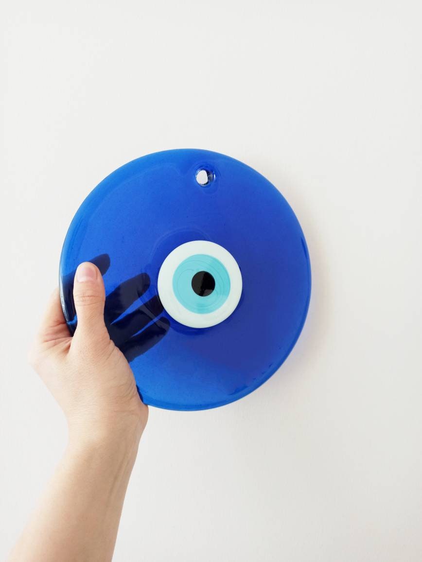 Large Evil Eye Blue Evil Eye Decor Evil Eye Hanging Large - Etsy