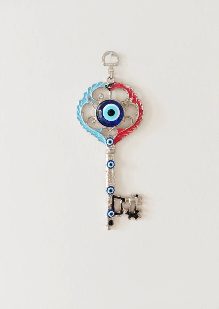 Key Wall Decor Evil Eye Decor Skeleton Key Rustic Home - Etsy