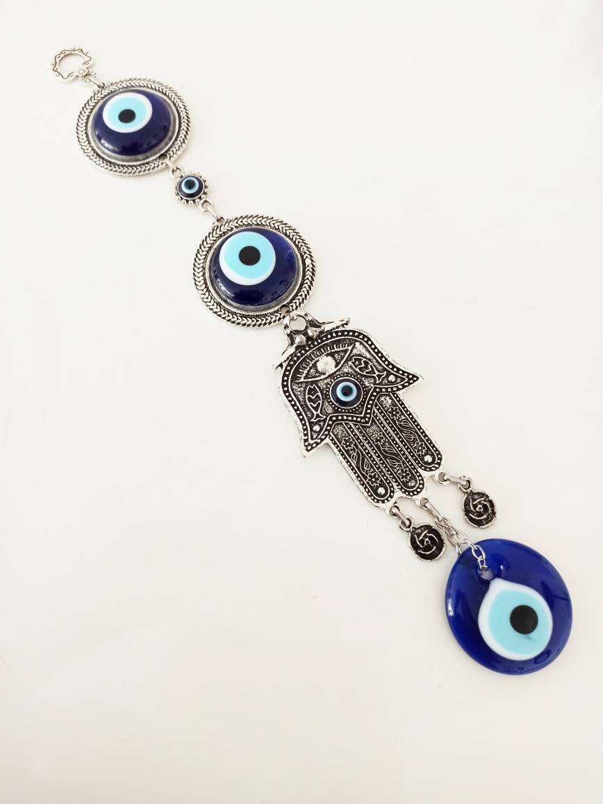 Hamsa Home Blessing Evil Eye Decor Hamsa Hand Art Metal | Etsy