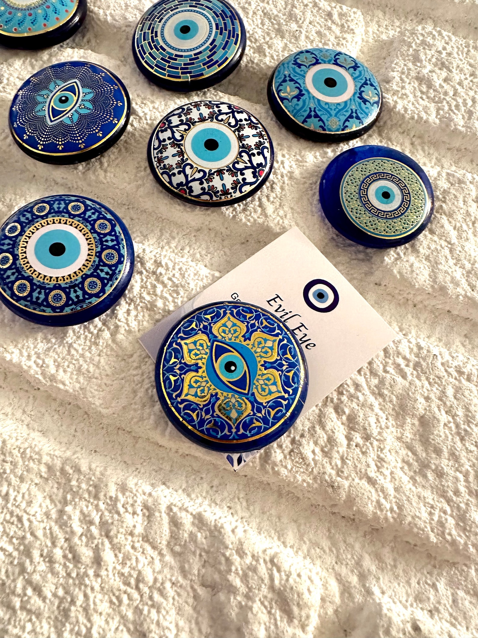 Evil Eye Magnet, House Protection, Fridge Magnet, New Home Gifts, Glass ...