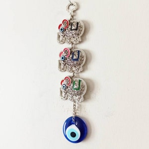 Elephant Wall Hanging, Evil Eye Wall Decor, Protection Home Decor ...