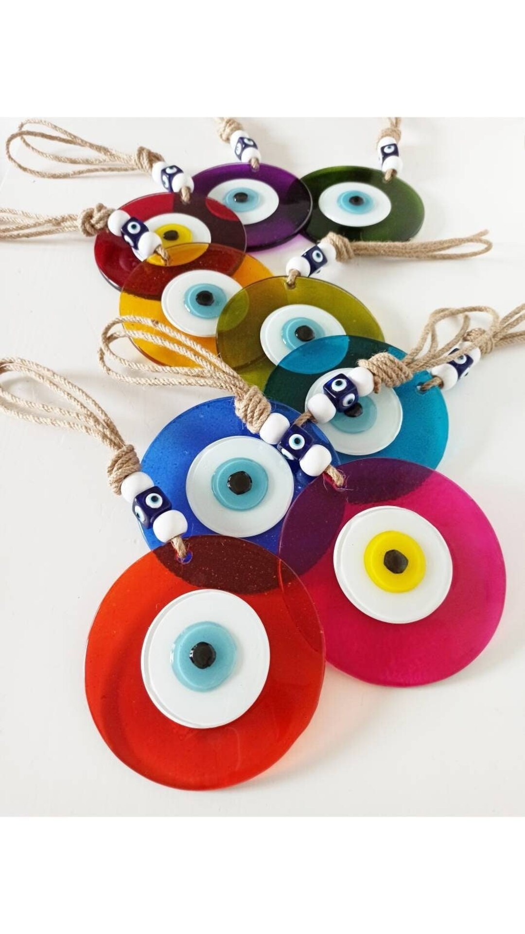 Evil Eye Wall Hanging, Stained Glass Evil Eye, Multicolor Evil Eye ...