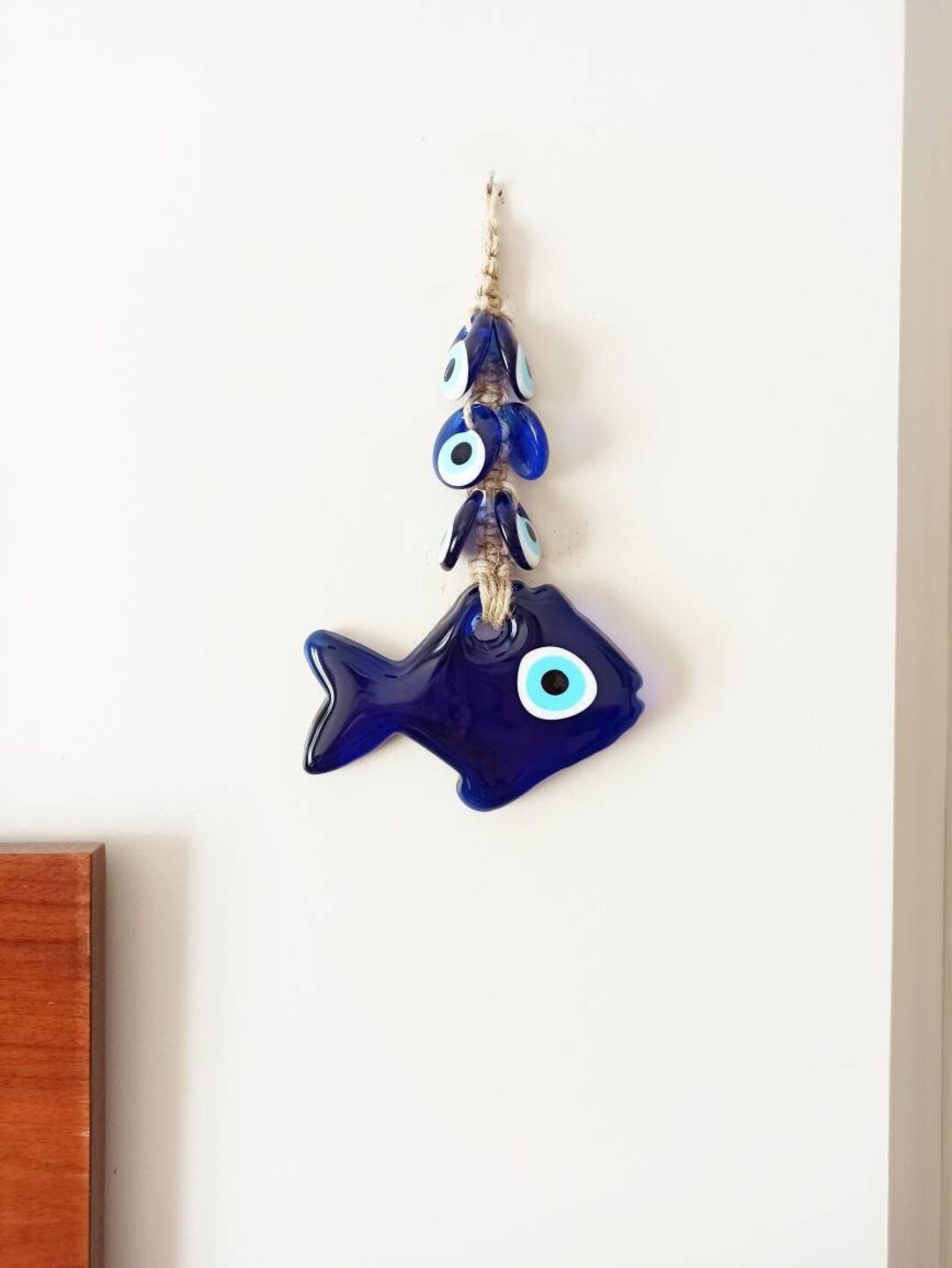 Evil Eye Wall Hanging, Fish Shaped Evil Eye, Macrame Evil Eye Wall ...