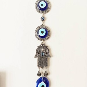 Hamsa Home Blessing, Evil Eye Decor, Hamsa Hand Art, Metal Hamsa, Protection Amulet, Hand of ...