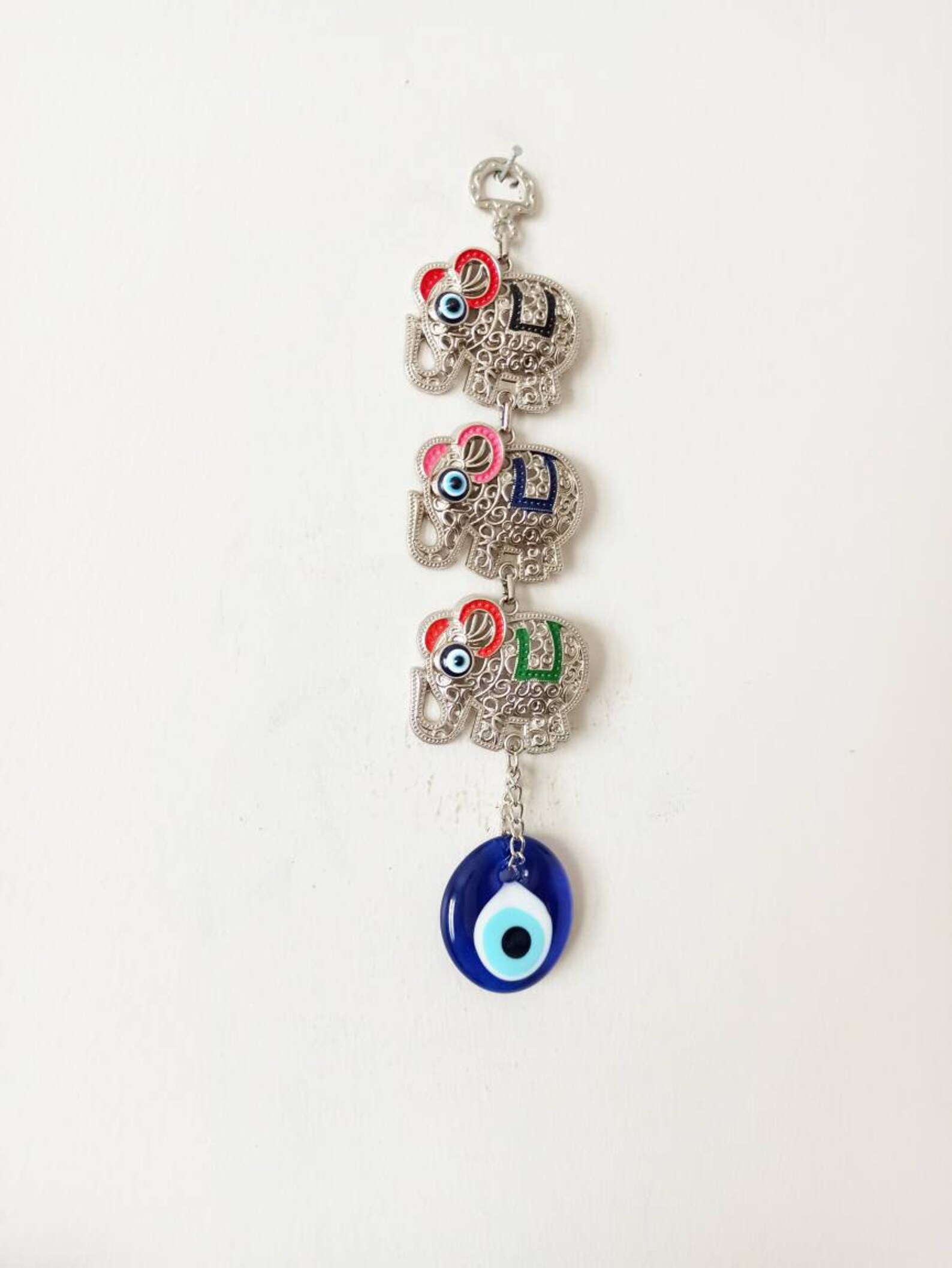 Elephant Wall Hanging, Evil Eye Wall Decor, Protection Home Decor ...