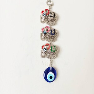Elephant Wall Hanging, Evil Eye Wall Decor, Protection Home Decor ...