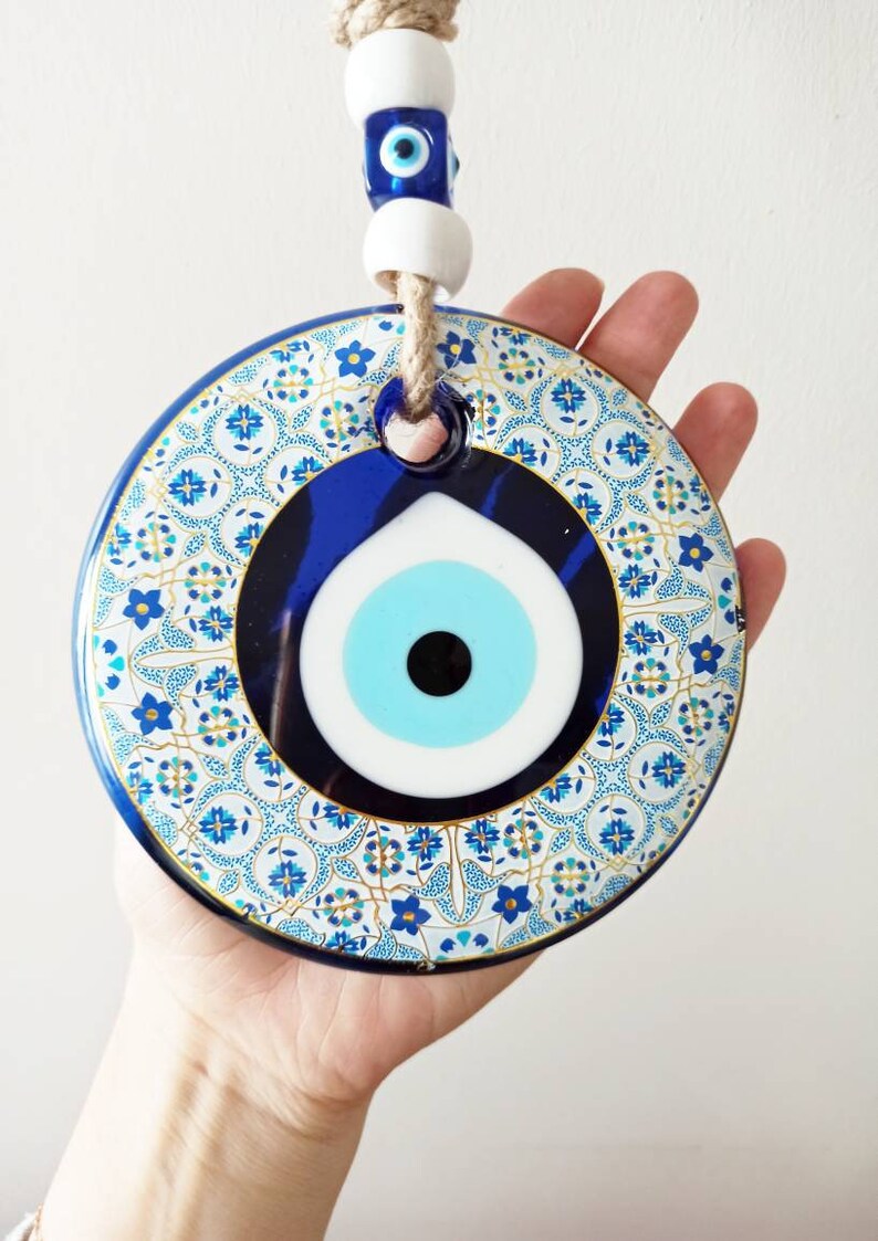 Large Evil Eye Wall Hanging Blue Evil Eye Decor Turkish Eye - Etsy