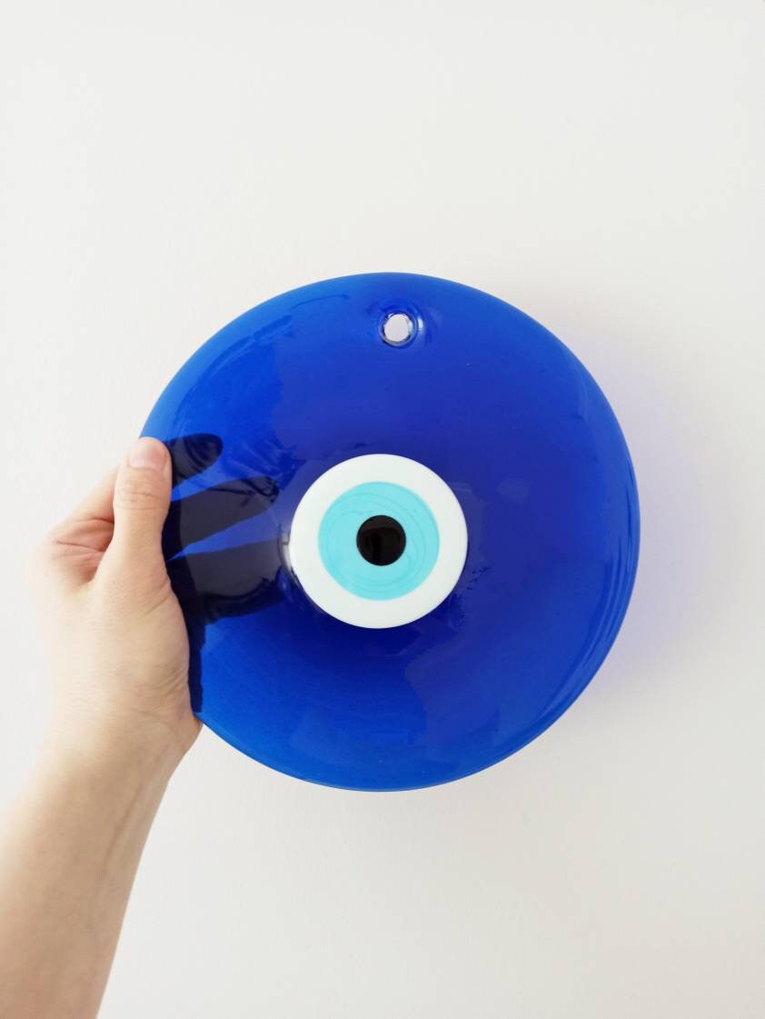 Large Evil Eye Blue Evil Eye Decor Evil Eye Hanging Large - Etsy