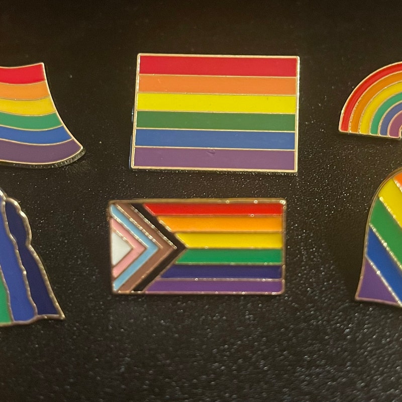 Rainbow Pins - Etsy